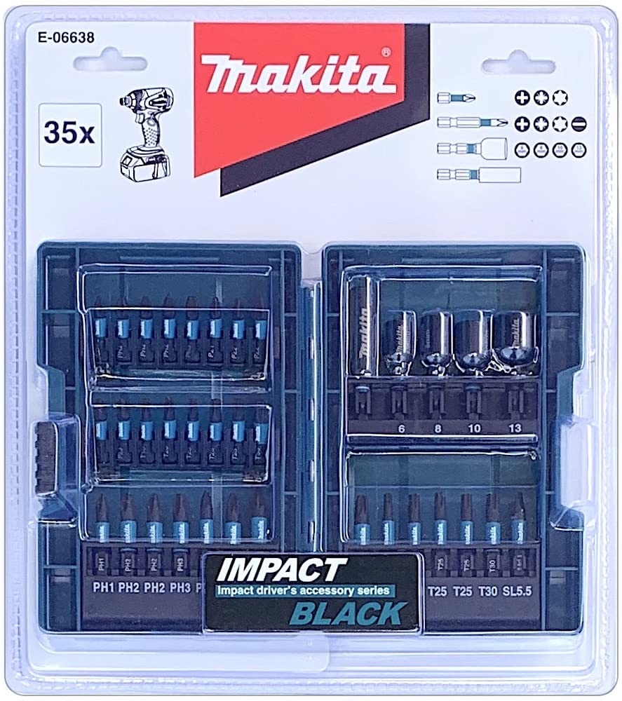 Набор насадок IMPACT BLACK, 35 шт. Makita E-06638 * MAKITA.ONE
